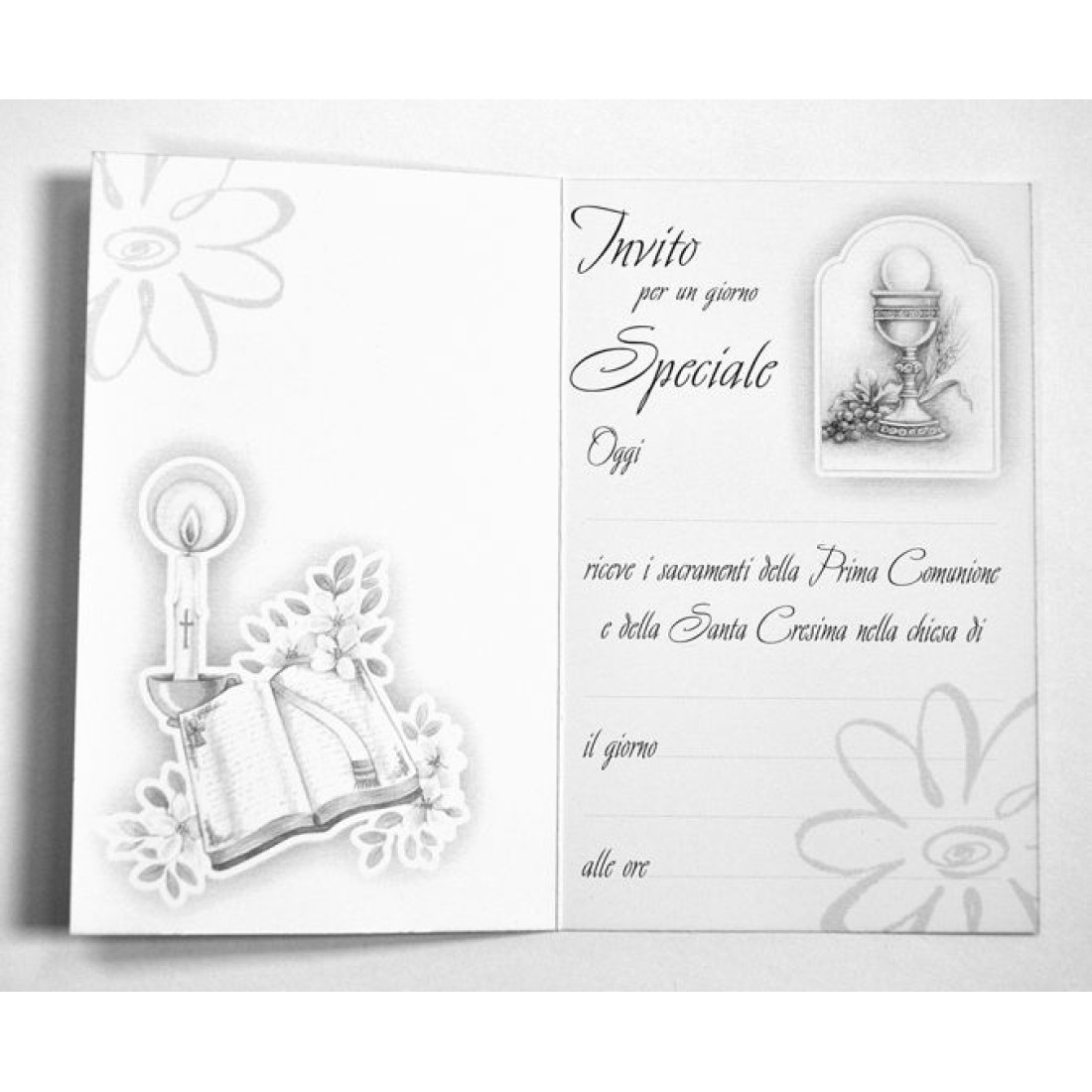 Inviti COMUNIONE E CRESIMA ragazzo 20pz